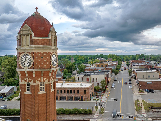 Chelsea's iconic clock tower stands sentinel over downtown, a brick beacon calling visitors to slow down and savor small-town charm.