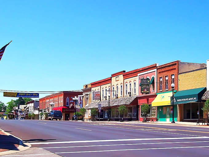 Downtown Chesaning welcomes visitors with colorful storefronts and that small-town charm that makes you want to park and explore every shop.