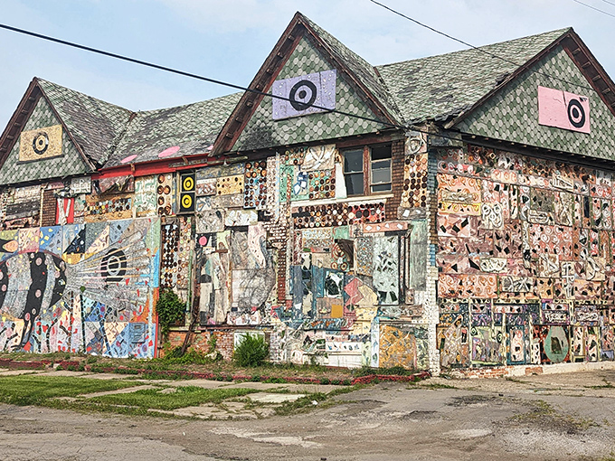 A psychedelic dream erupted in Detroit's urban landscape &ndash; Dabls' MBAD African Bead Museum stands as a mosaic-covered testament to cultural celebration and artistic vision.