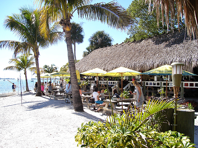 Paradise found! O'Leary's thatched-roof charm and sugar-white sand create the perfect backdrop for your "I'm definitely not at work" social media updates.