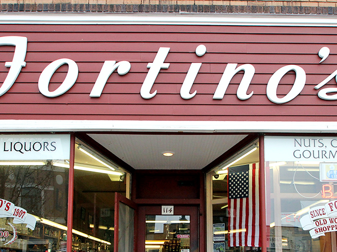 The iconic red facade of Fortino's welcomes visitors with vintage charm, promising a gourmet adventure that's been perfected since 1907.