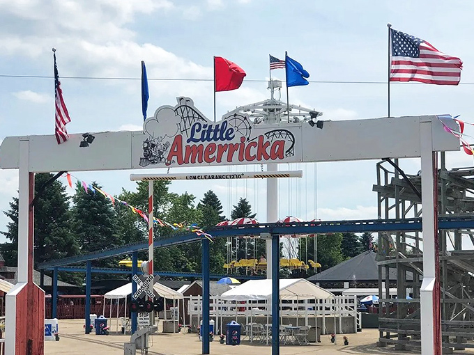 Welcome to nostalgia central! Little Amerricka's entrance promises a day of old-school thrills without the modern-day sticker shock.