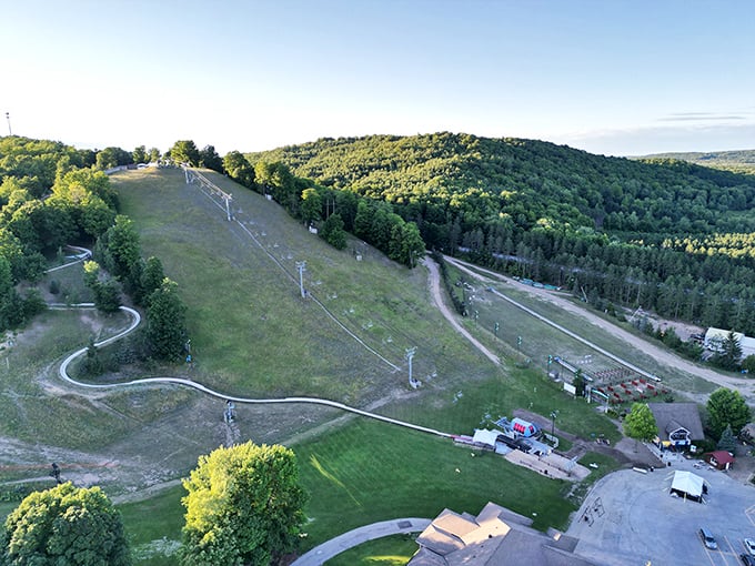 Gravity becomes your best friend on this 1,700-foot serpentine track where speed demons and scenic cruisers alike find their perfect thrill level.