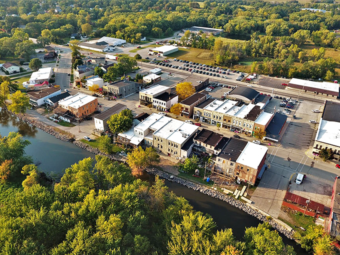Princeton's historic downtown welcomes visitors with classic brick buildings and charming storefronts, setting the stage for an antiquing adventure unlike any other.