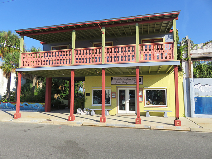 The Cedar Key Arts Center bursts with coastal colors that would make a flamingo jealous &ndash; island creativity housed in historic charm.