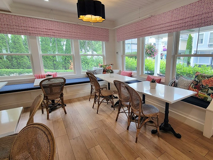 Communal Dining Area: Window seats bathed in natural light create the breakfast nook of your dreams, where Michigan mornings taste better somehow.