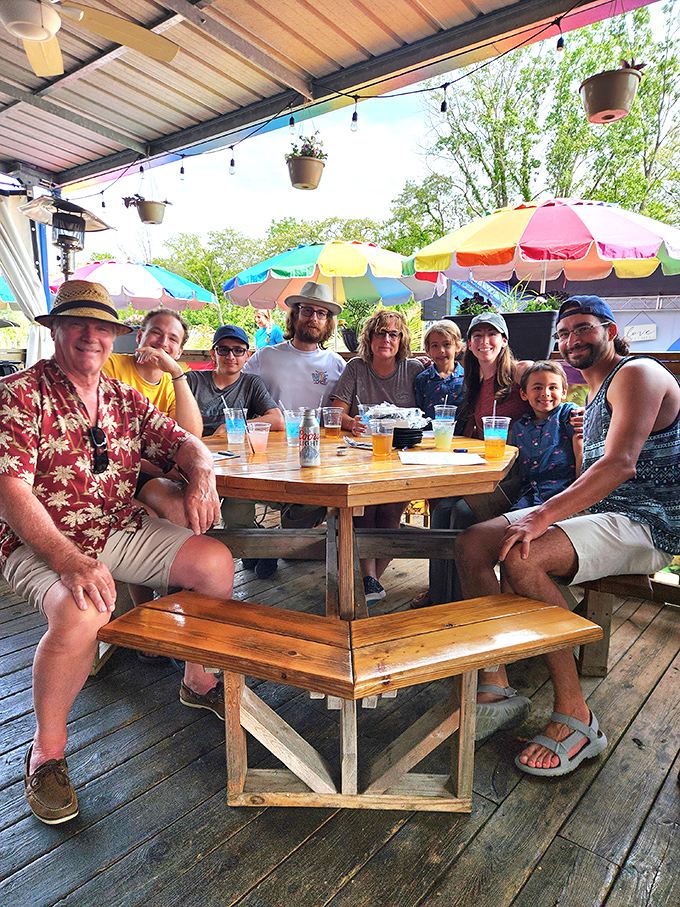 Good times flow as freely as the beer at Octopus', where strangers become friends over shared tables and river views.