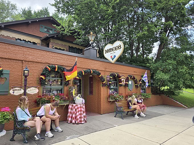 Domeier's German Store tempts passersby with authentic German treats, from imported chocolates to specialty mustards that would make any wurst sing.