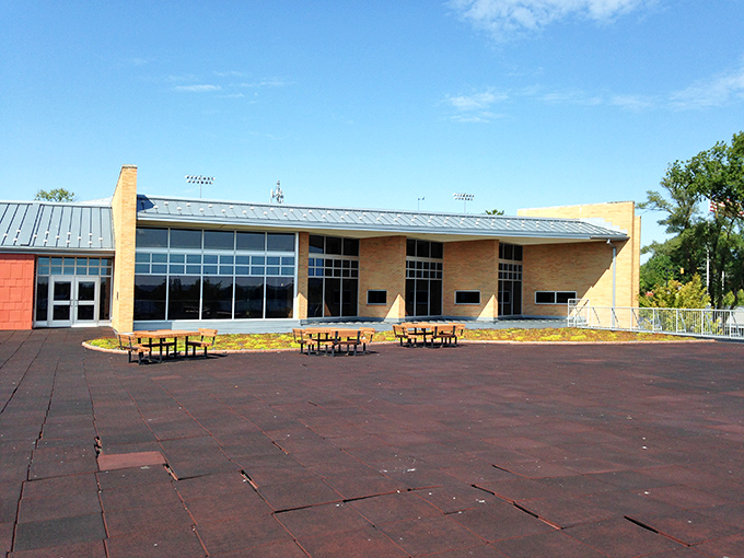 East Grand Rapids Community Center: Modern amenities housed in classic brick, where community connections happen through recreation and relaxation. Photo credit: <a href="https://maps.google.com/maps/contrib/105867136301962271590" target="_blank" rel="noopener noreferrer">GR Views</a>