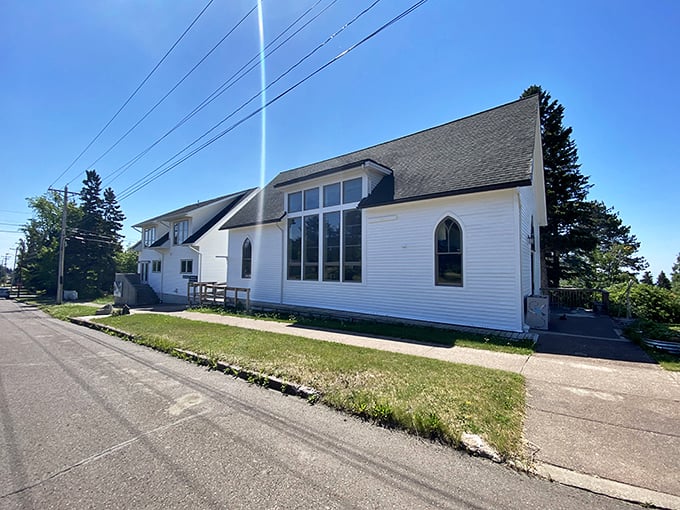 The Grand Marais Art Colony's vibrant yellow building houses creative spirits and inspires artistic adventures year-round.