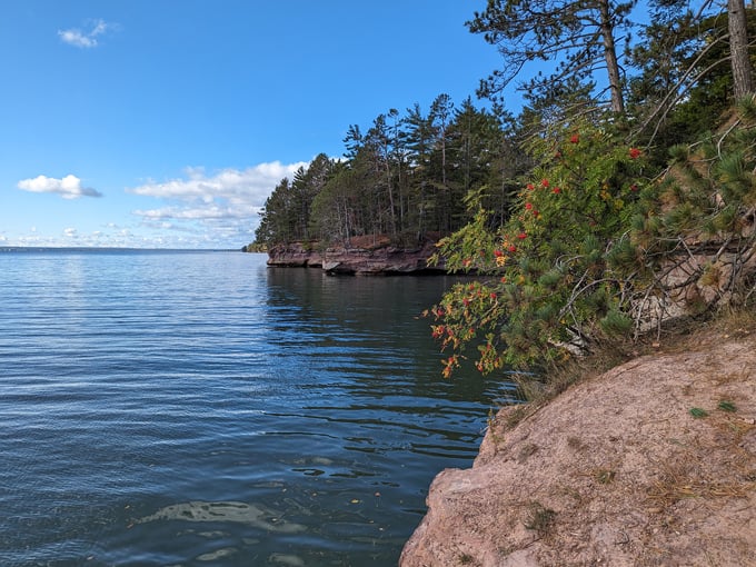 Nature's architecture on display as centuries of waves sculpt Lake Superior's shoreline into formations worthy of a geology textbook.