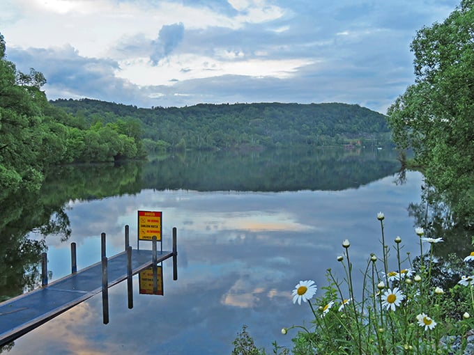 Nature's perfect mirror reflects the surrounding forest, creating a double dose of Upper Peninsula beauty.