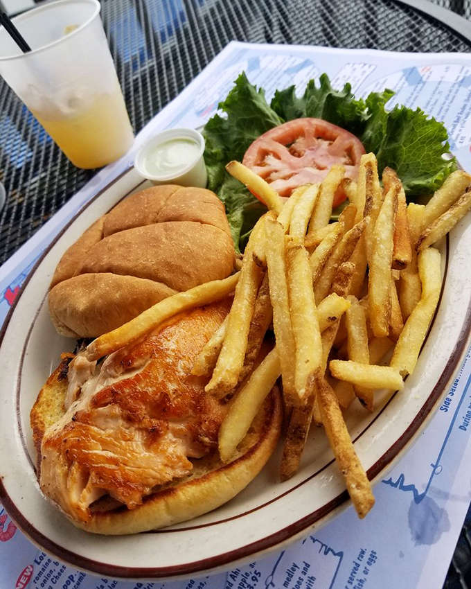 Fresh meets indulgent in this salmon BLT, where the fish and bacon perform a delicious duet that'll have you humming with delight.