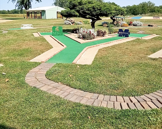 Mini-golf mastery: The course offers friendly competition where family rivalries are born and bragging rights are earned one putt at a time.