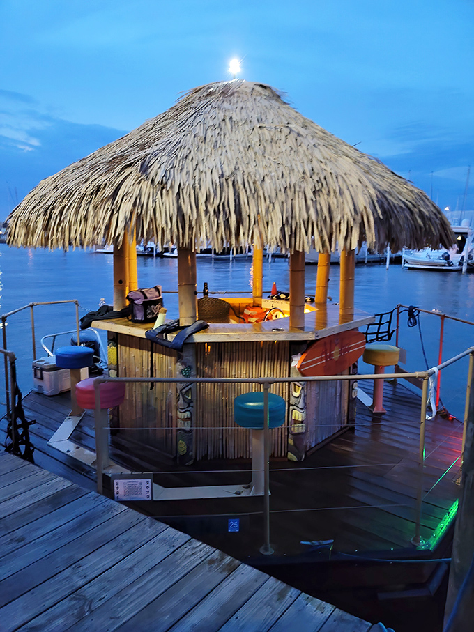 The fleet assembled at dock looks like a tropical invasion force, ready to bring island time to anyone brave enough to climb aboard.