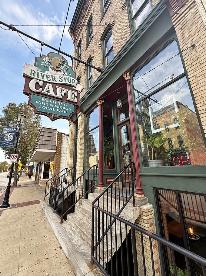 River Stop Caf&eacute; invites hungry adventurers with its vintage charm and promise of homemade comfort food that fuels the day's explorations.