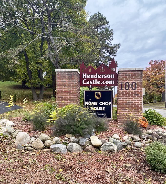 The sign that lets you know you've arrived somewhere decidedly not ordinary.