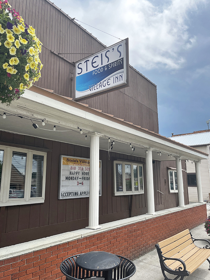 Steis's Village Inn beckons hungry travelers with its no-nonsense approach to hospitality and the promise of that fish dinner everyone raves about.