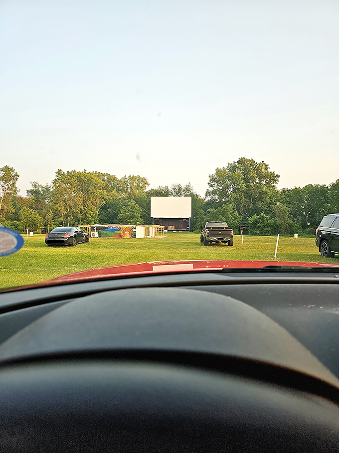 The view from inside your vehicle frames the perfect shot &ndash; part of the drive-in experience is creating your own personal theater space.