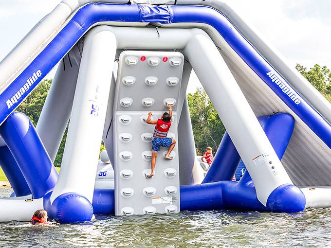 The climbing wall – Michigan's version of Everest, but with a much softer landing for those inevitable slips.