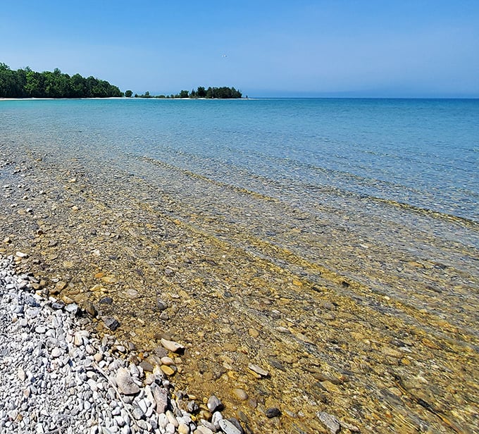 Crystal clear waters reveal every pebble beneath &ndash; like nature's own aquarium without the admission fee.