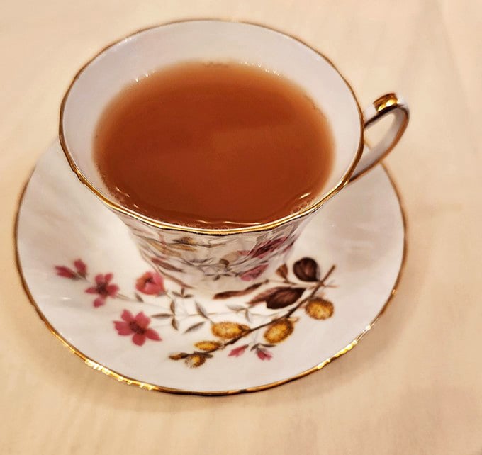 Liquid sophistication in a vintage cup &ndash; Earl Grey tea served properly, because some traditions are worth preserving.