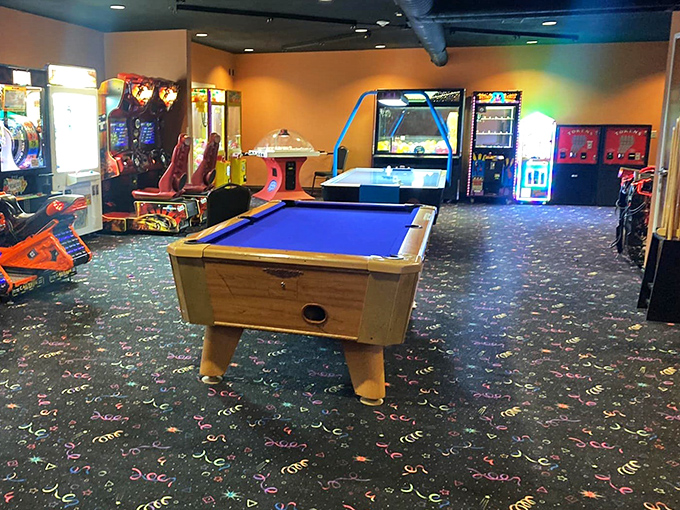 When fingers get pruney, the arcade area offers dry entertainment with classic games that bridge generational gaps.