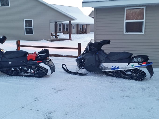 Snow day champions: These snowmobiles aren't just transportation&mdash;they're tickets to winter adventures through Michigan's powder-covered wonderland.