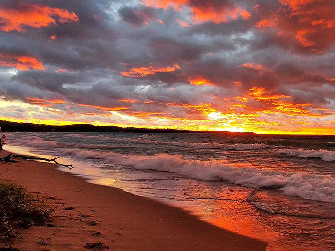 Sunsets at Lake Street Beach paint the sky in impossible colors, turning an ordinary evening into a masterpiece.