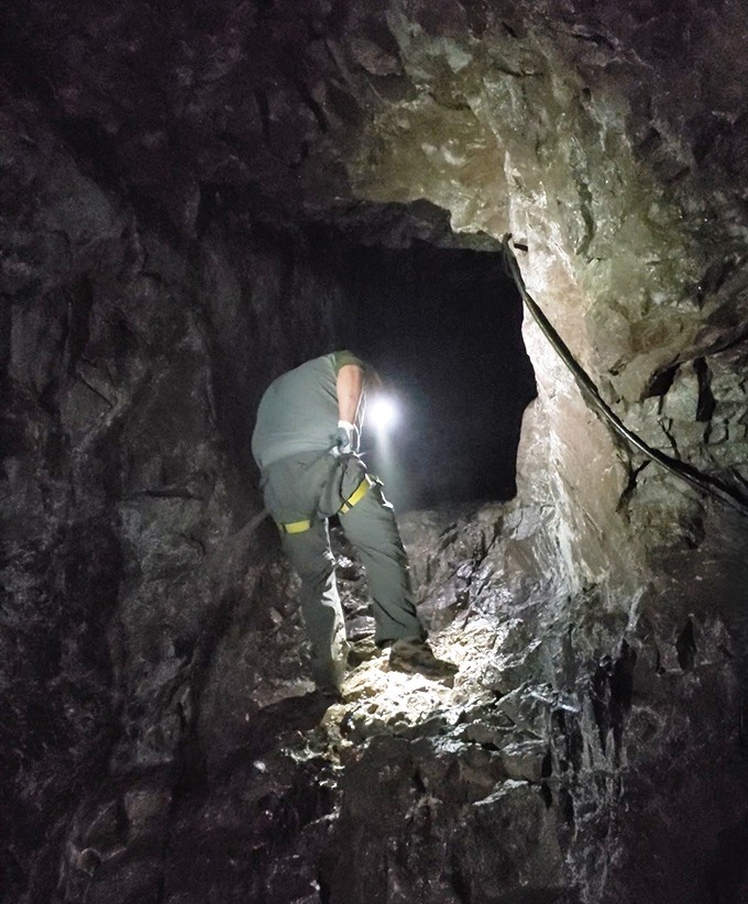 Headlamps cut through primordial darkness &ndash; each step forward is a step back in time through Michigan's industrial heritage.