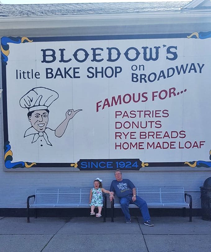The bench outside isn't just seating &ndash; it's a front-row ticket to the best show in town: watching people experience their first Bloedow's treat.