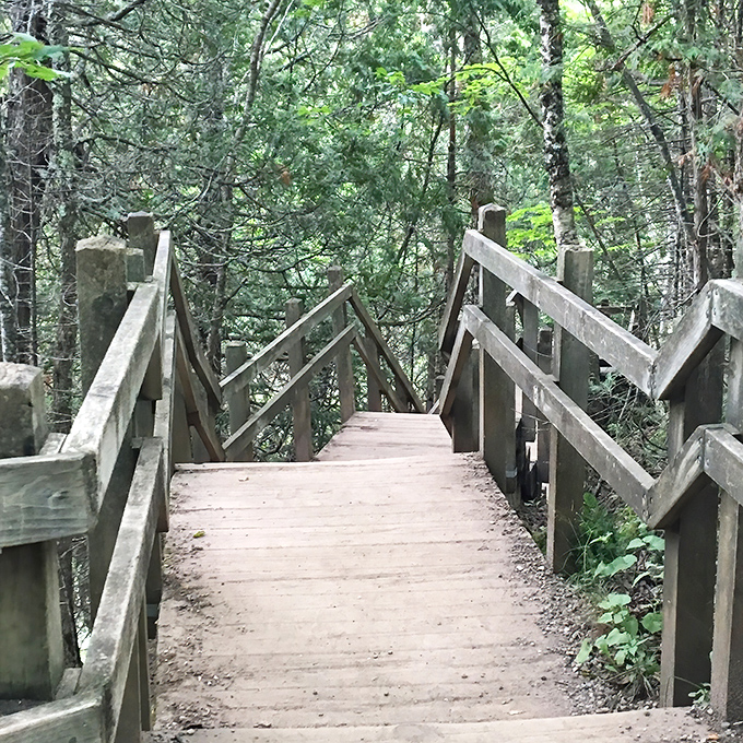 Rustic bridges that make you feel like you're in a fairy tale, minus the trolls and with better safety standards.