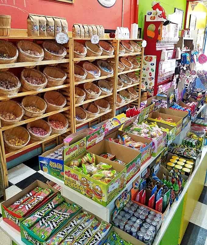 Saltwater taffy heaven &ndash; twisted treasures in every flavor imaginable, each promising to remove at least one filling per pound.