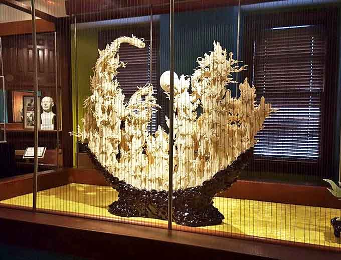 This breathtaking camel bone carving showcases such delicate craftsmanship that it seems to defy the very materials from which it's made.