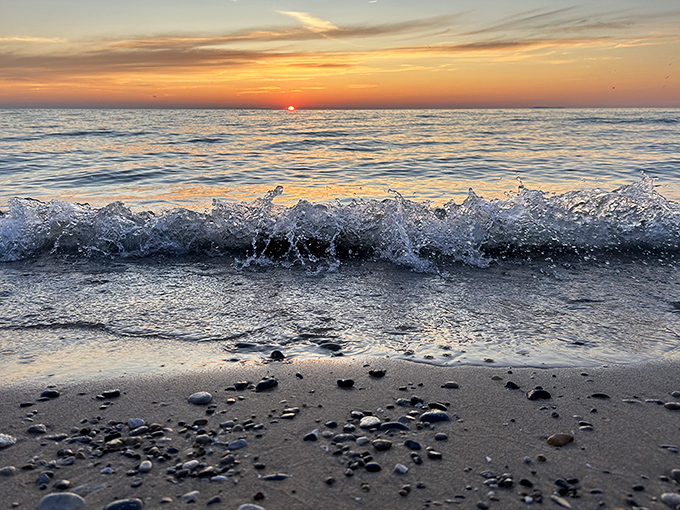 Endless possibilities – Christmas Cove's expansive shoreline offers room for everyone to find their perfect spot.