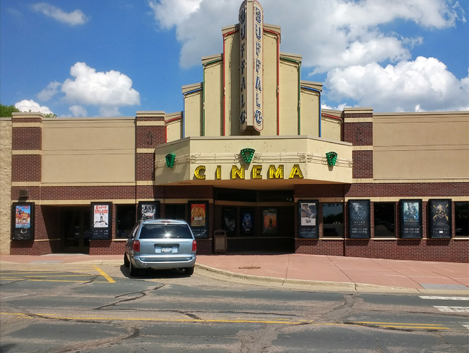 The local cinema preserves the magic of movie-going in an era of streaming, its classic marquee lighting up Buffalo's evenings