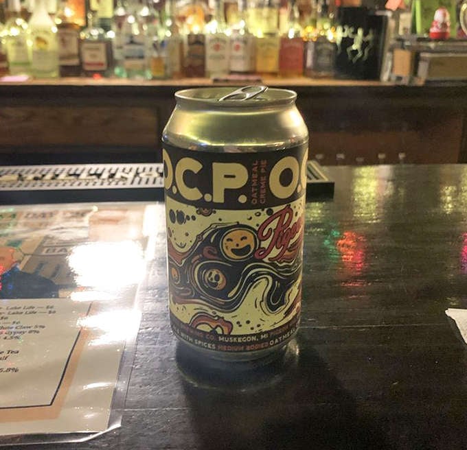 Classic Beer Can: Local Michigan craft brews share space with classics, creating a democratic drink menu where everyone finds their perfect pour.