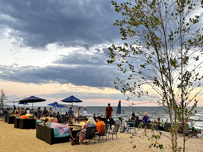 Beachside dining elevates the typical picnic experience, offering spectacular views with a side of Lake Michigan's refreshing breeze.