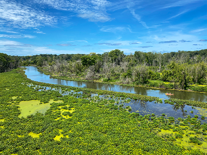 The Galien River winds through lush greenery like nature's own lazy river &ndash; minus the chlorine and noisy teenagers.