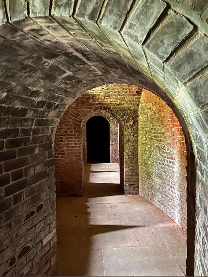 Walking through these arched passageways feels like exploring a medieval castle, except this one was built to defend America's industrial heartland instead of European kingdoms.