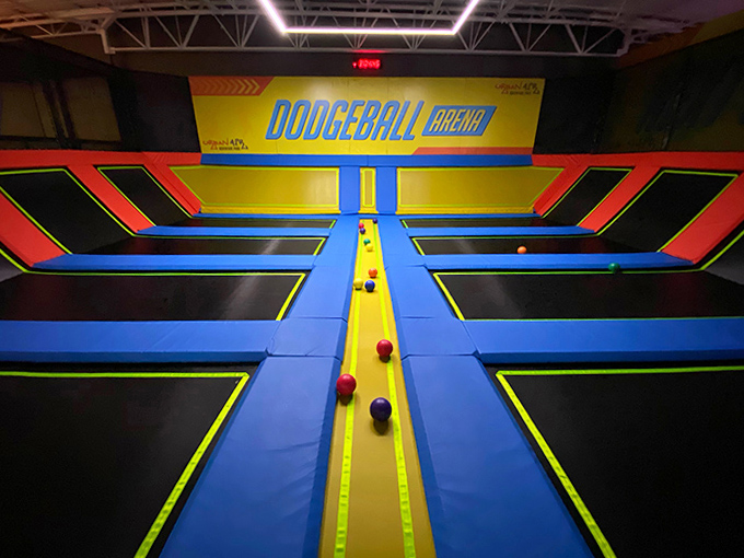The dodgeball arena &ndash; where childhood playground trauma is transformed into bouncy, strategic warfare for all ages.