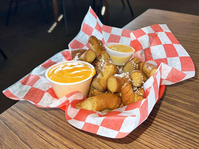 These aren't just pretzels&mdash;they're warm, pillowy vessels for delivering delicious dipping sauces directly to your happiness receptors.