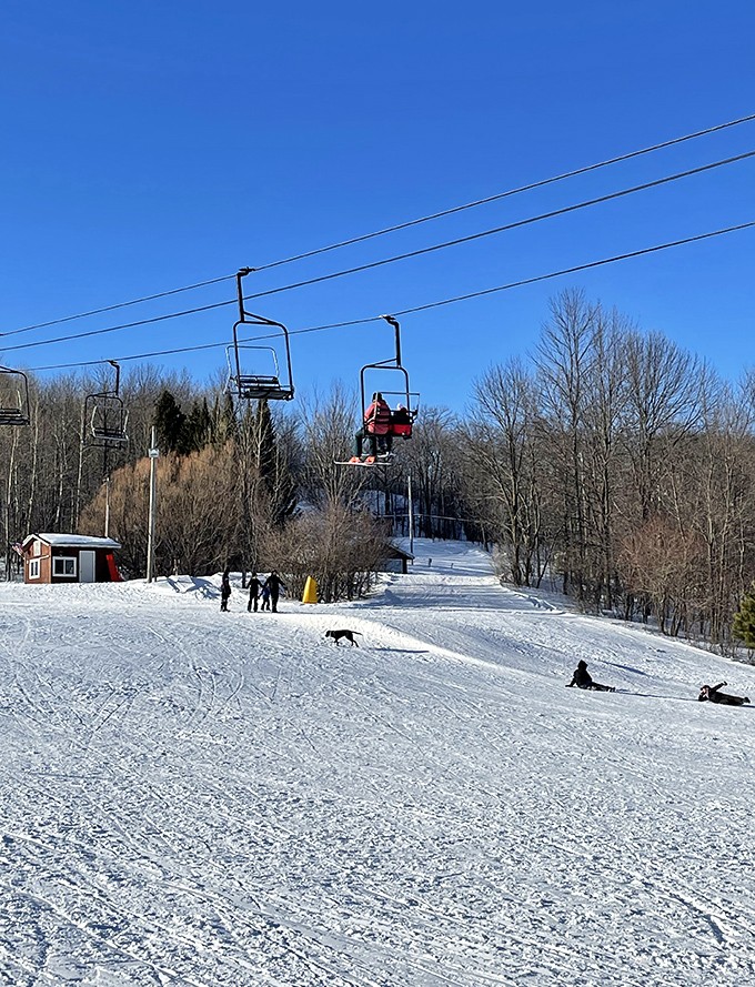 Mt. Zion's ski lifts carry winter enthusiasts up slopes that offer surprising challenges without big-resort crowds or prices.