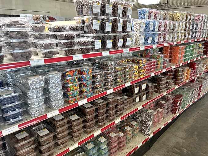 A candy lover's dream come true &ndash; shelves of sweet treasures packaged with care, from chocolate-covered everything to colorful confections that awaken your inner child.
