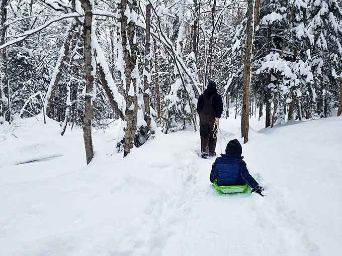 Family winter memories form as easily as the ice itself, with children experiencing the magic of Michigan's natural wonder.