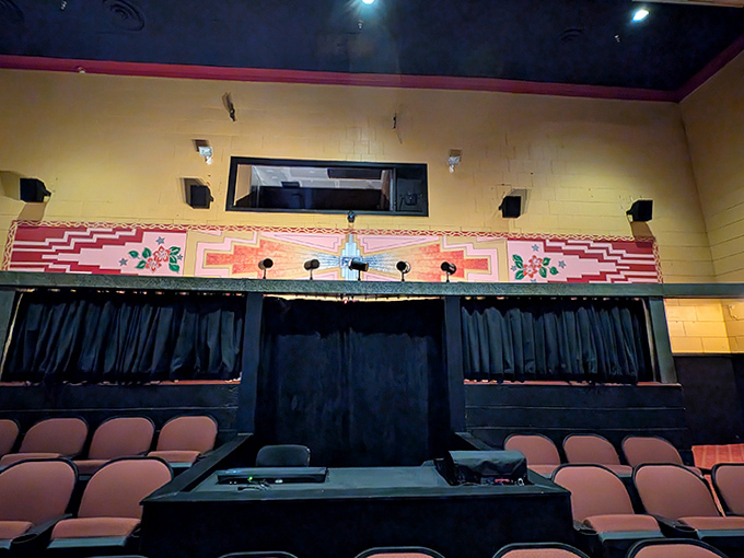 Decorative panels tell their own silent stories, geometric designs and floral motifs speaking the visual language of a bygone era.