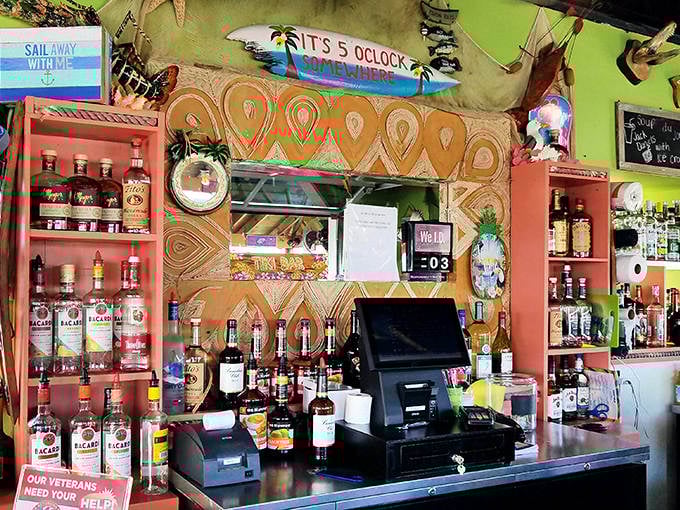 It's 5 O'Clock Somewhere isn't just a sign here&mdash;it's the governing philosophy behind this tiki-inspired bar that beckons with tropical promises.