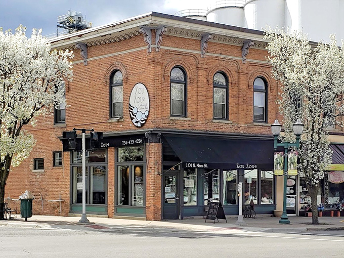 Zou Zou's corner café occupies prime downtown real estate, where morning coffee becomes an event and window seats offer prime people-watching.