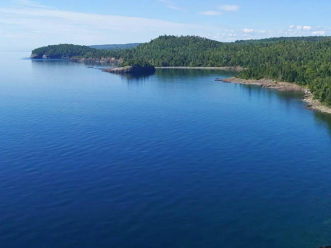 Crystal clear waters reveal Lake Superior's remarkable clarity &ndash; a freshwater marvel that rivals the Caribbean in its azure beauty.