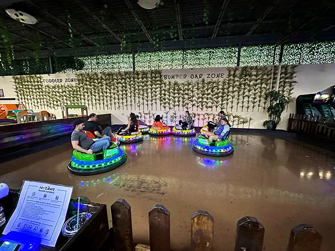 Bump, glide, and laugh! The bumper car zone features neon-lit vehicles that let families engage in good-natured vehicular shenanigans.